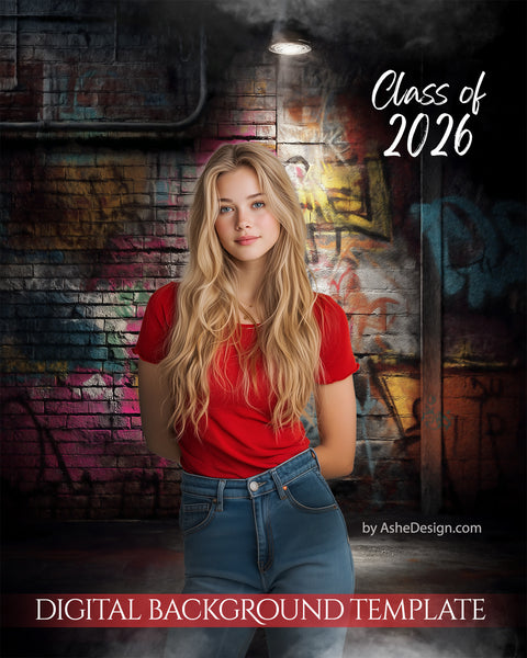 Digital Backdrop Set - Graffiti Night – AsheDesign