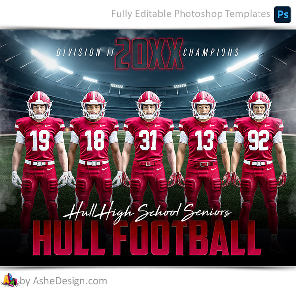 Amped Effects - Stadium Lights Football Team Poster Template For Photo – AsheDesign