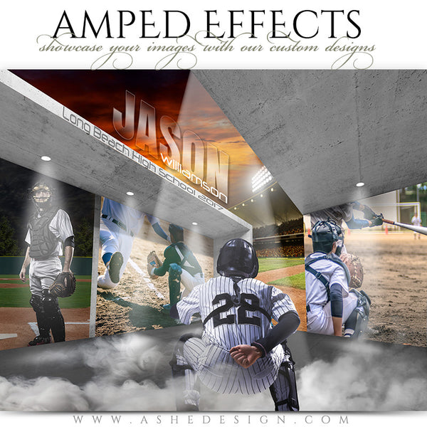 Amped Effects - Induction Baseball Poster Template For Photoshop – AsheDesign