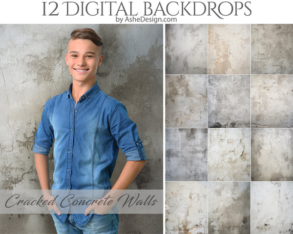 Ashe Design | Digital Photography Backdrops | Concrete Walls – AsheDesign