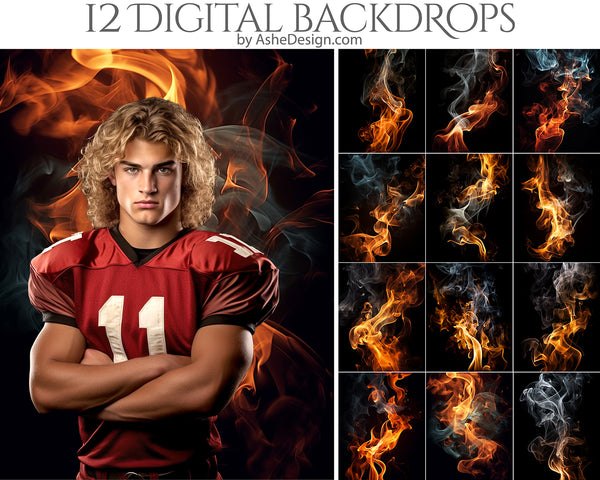 Ashe Design | Digital Photography Backdrops | Fire and Smoke – AsheDesign