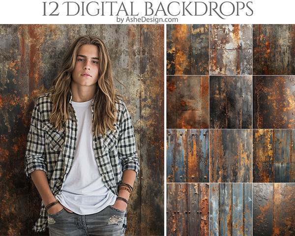 Ashe Design | Digital Photography Backdrops | Rusted Metal – AsheDesign