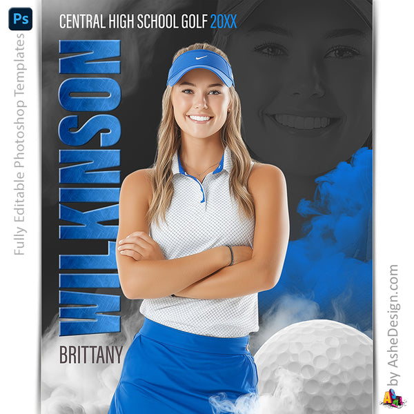 Amped Effects - Sports Legends Golf Poster Template For Photoshop ...