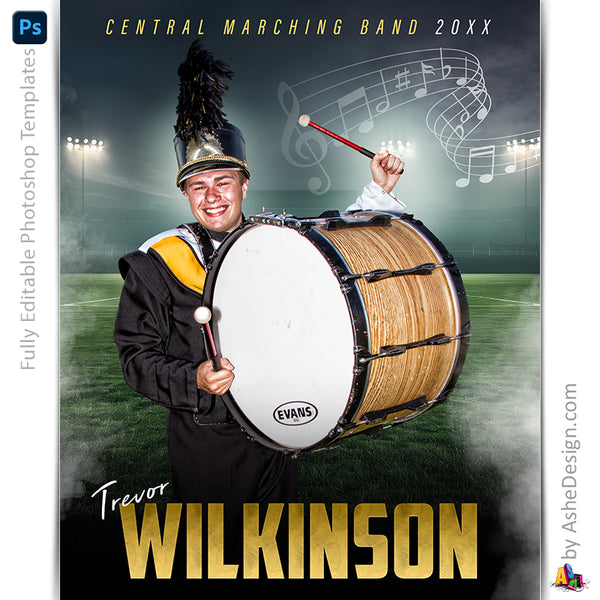 Amped Effects - Stadium Lights Marching Band Poster Template For Photo ...