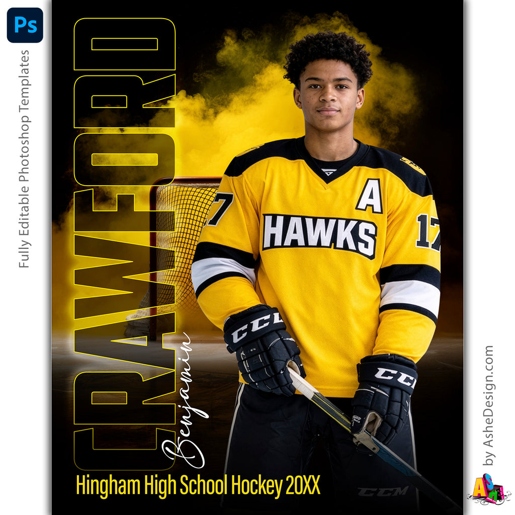 Amped Effects - Power Play Hockey Poster Template For Photoshop ...