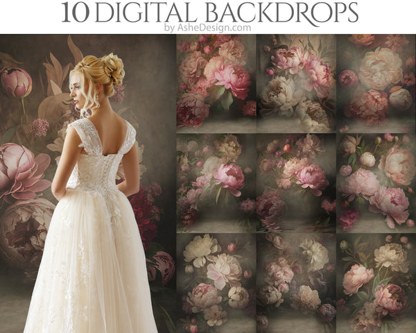 Ashe Design | Fine Art Floral Digital Photography Backdrops | Pink ...