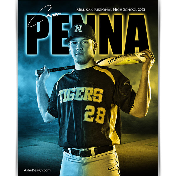 Amped Effects - Dual Lighting Baseball Poster Template For Photoshop ...