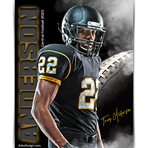 Amped Effects - From The Shadows Football Poster Template For Photosho ...