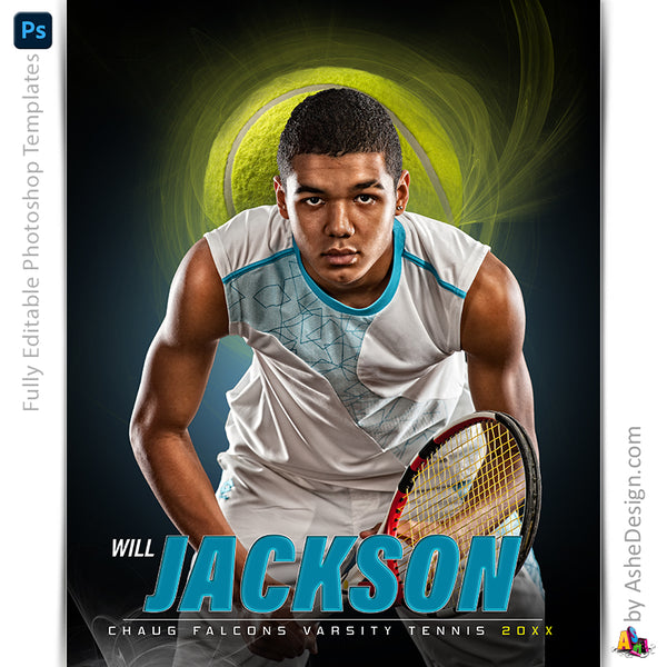 Amped Effects - Mystic Swirl Tennis Poster Template For Photoshop ...
