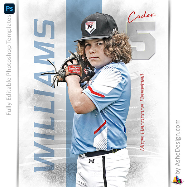 Amped Effects - Whiteout Baseball Sports Poster Template For Photoshop ...