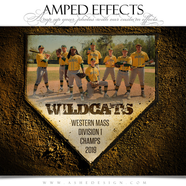 Amped Effects - Home Plate Baseball Poster Template For Photoshop ...