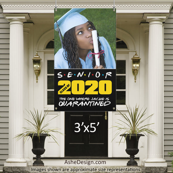 3x5 Banner Photoshop Templates | Friends Graduation – AsheDesign