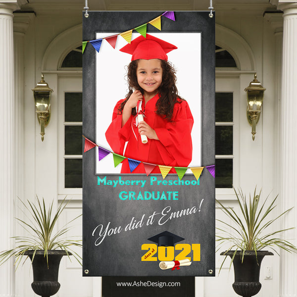 3x6 Banner Photoshop Templates | Preschool Kindergarten Grad – AsheDesign
