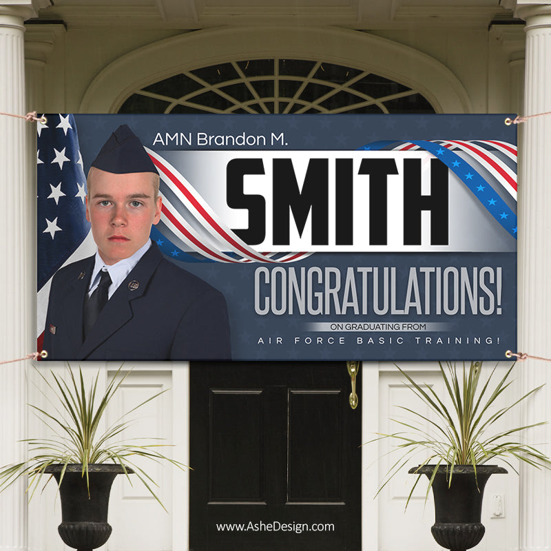 Military Graduation Banner 36inX60in Custom Personalized