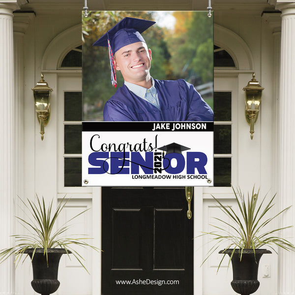 3x4 Banner Photoshop Templates | Congrats Senior – AsheDesign