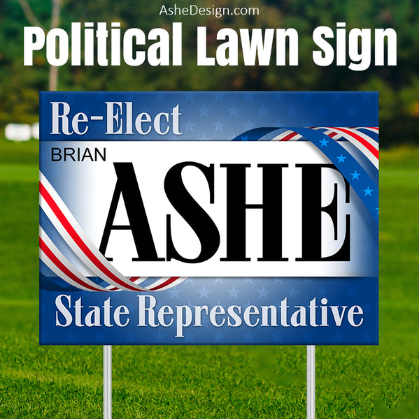 Ashe Design | Photoshop Template | Political Lawn Sign | 18x24 ...
