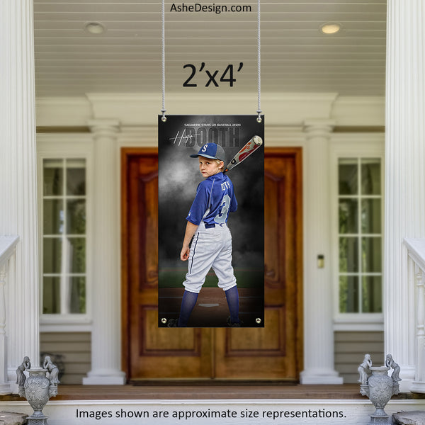 2x4 Amped Sports Banner Photoshop Template | In The Shadows Baseball ...