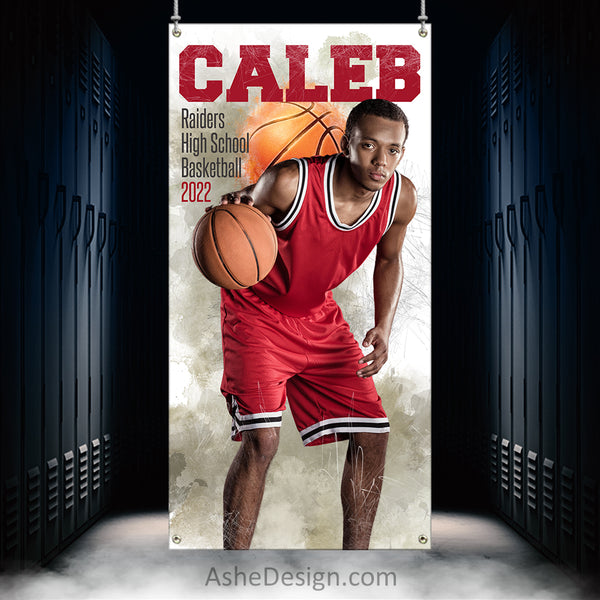 Ashe Design | 3x6 Amped Sports Banner | In The Zone Basketball Template ...
