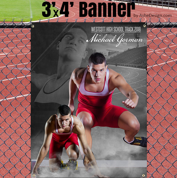 3x4 Amped Sports Banner Photoshop Templates | Dream Weaver Track ...