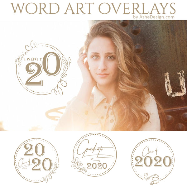 Word Art Overlays | Full Circle Floral Editable – AsheDesign