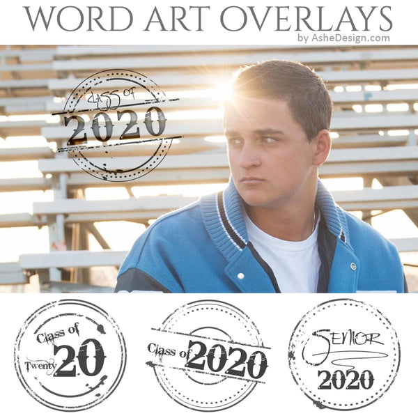 Word Art Overlays | Full Circle Grunge Editable – AsheDesign