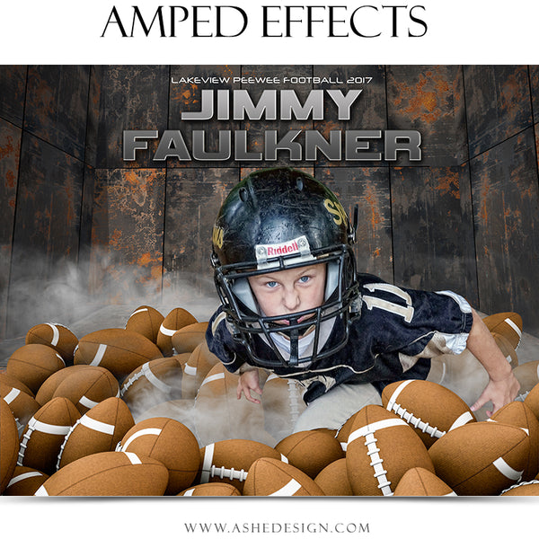 Amped Effects - Pile Up Football Poster Template For Photoshop – AsheDesign