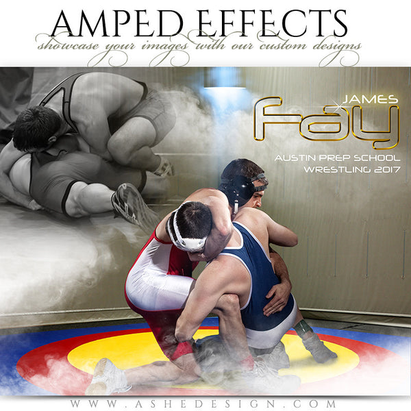 Ashe Design | Amped Effects | Full Steam Wrestling Poster Template For Photoshop – AsheDesign