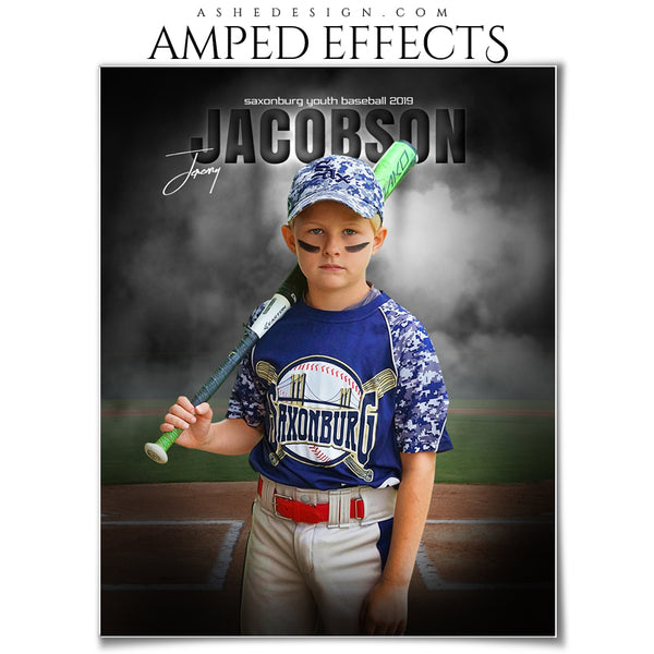 Amped Effects - In The Shadows Baseball Poster Template For Photoshop ...