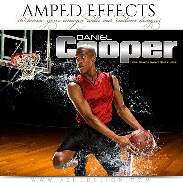 Amped Effects - Splashing Through - Basketball Sports Poster Template ...