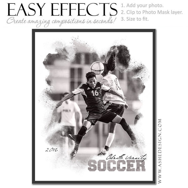 Ashe Design | Easy Effects Posters | Powder Explosion Soccer – AsheDesign