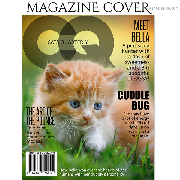 Cat Magazine Cover 8x10 - CQ Cats Quarterly – AsheDesign