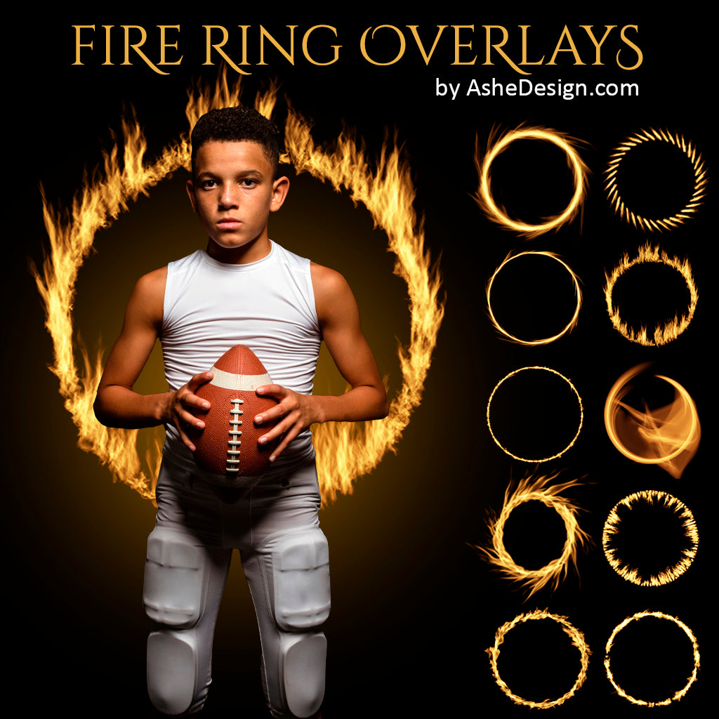 Fire Ring Photoshop Overlays • PNG Photography Overlays – AsheDesign