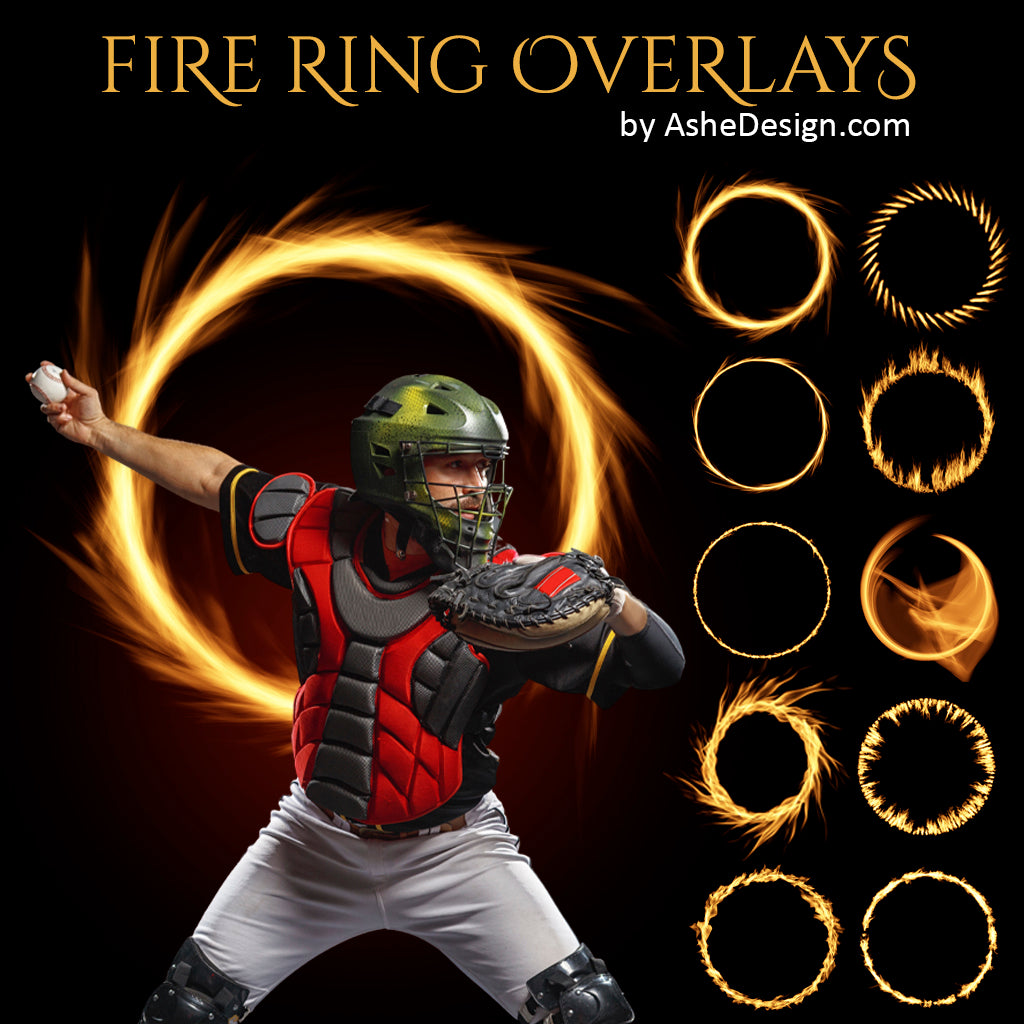 Fire Ring Photoshop Overlays • PNG Photography Overlays – AsheDesign