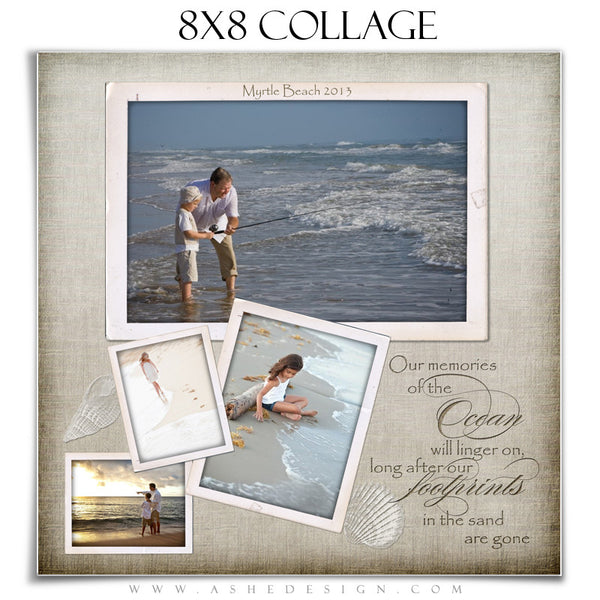 By The Seashore 8x8 Collage Template – AsheDesign