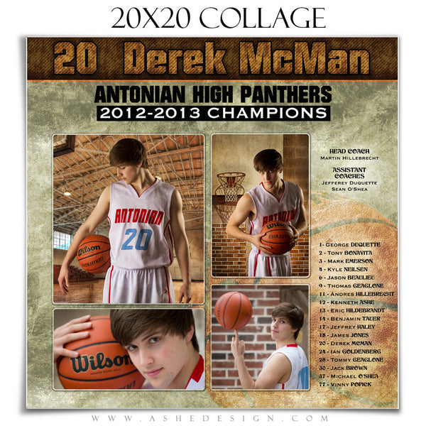 Basketball 20x20 Sports Collage – AsheDesign