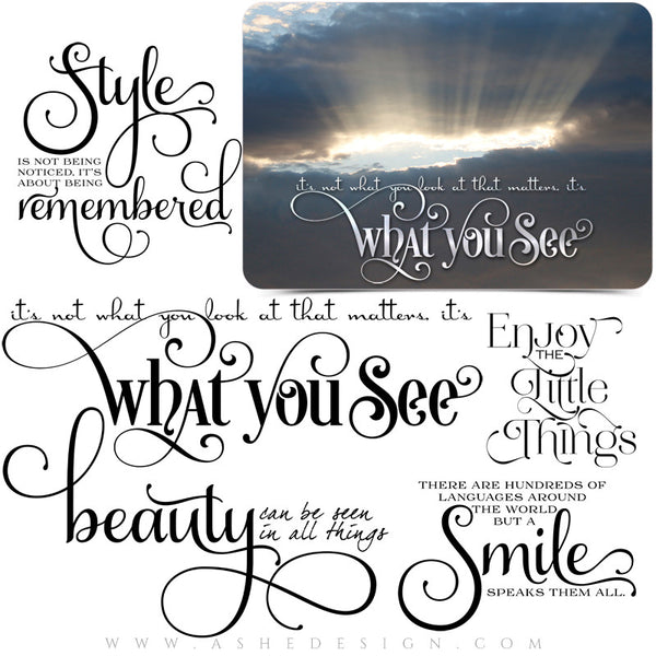 Photoshop Inspirational Word Art | What You See – AsheDesign