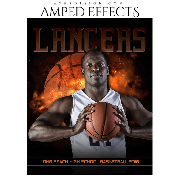 Amped Effects - Backdraft Basketball Sports Poster Template For Photos ...
