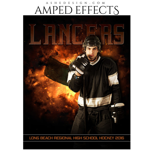 Amped Effects - Backdraft Hockey Sports Poster Template For Photoshop ...