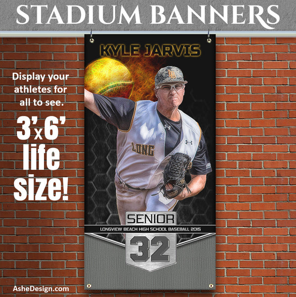 Amped Stadium Banner 3'x6' | Great Balls Of Fire Baseball/Softball ...