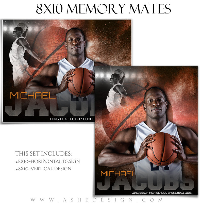 Sports Memory Mates 8x10 - Powder Explosion Basketball – AsheDesign