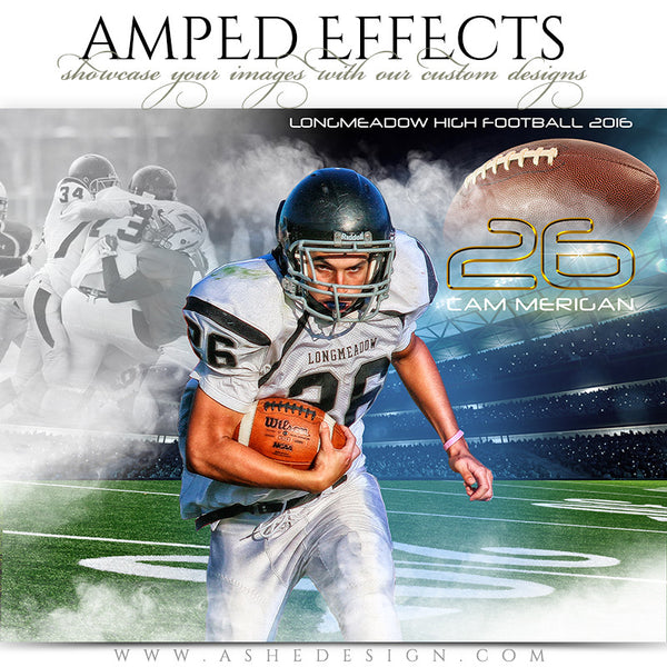 Amped Effects - Full Steam - Football Poster Template For Photoshop ...