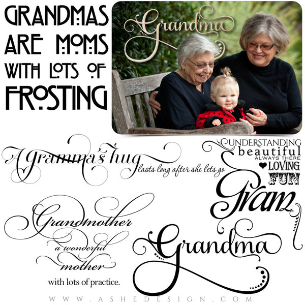 Grandmother Word Art Quotes | Moms With Frosting – AsheDesign
