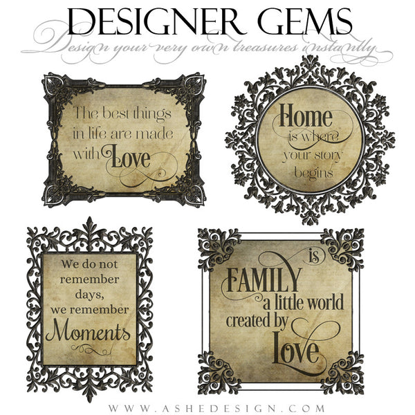 Designer Gems | Word Art Frames – AsheDesign